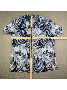 Tommy Bahama | Shirts | Tommy Bahama 0 Silk Blue Tropical Palm Leaf ...